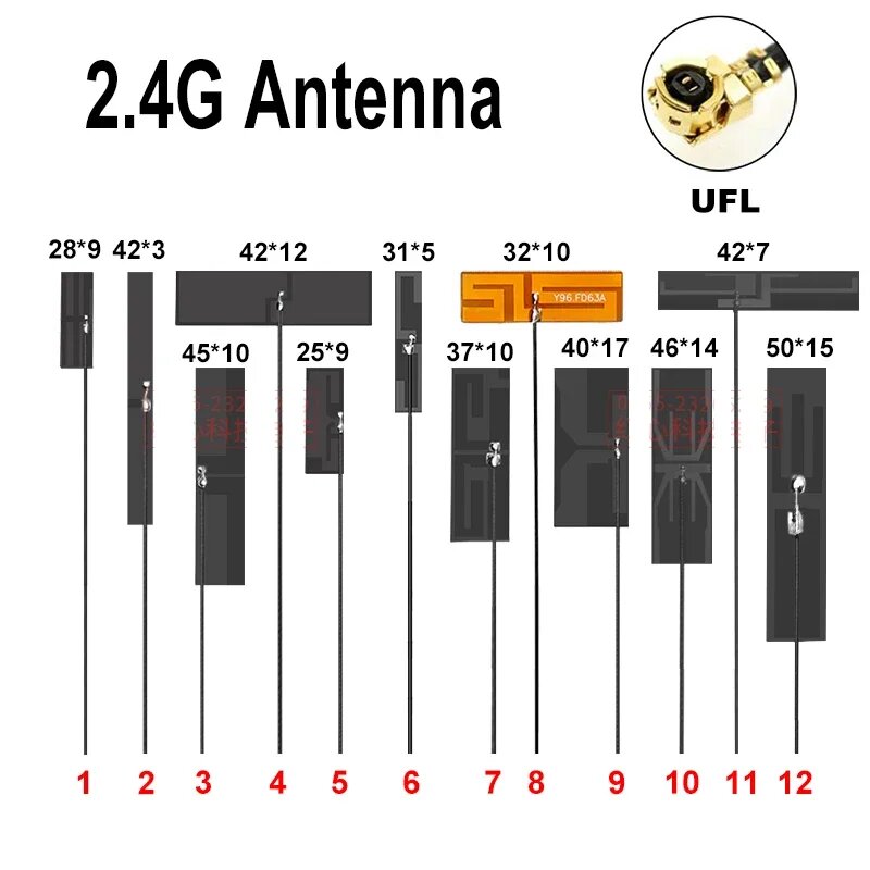 JINYUSHI 5 шт. мягкая антенна Wi-Fi 2,4ГГц 5,8ГГц для Bluetooth ZigBee No.2