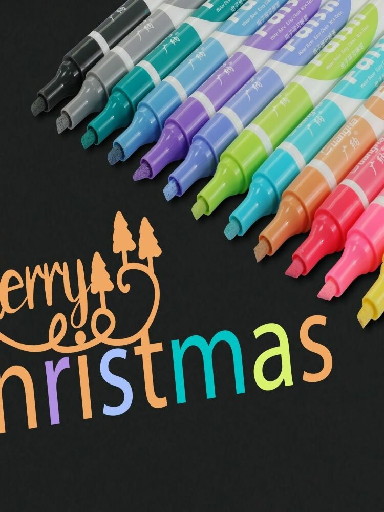 Набор маркеров Меловой, толщина: 5 мм, 12 шт. для скетчинга, для граффити