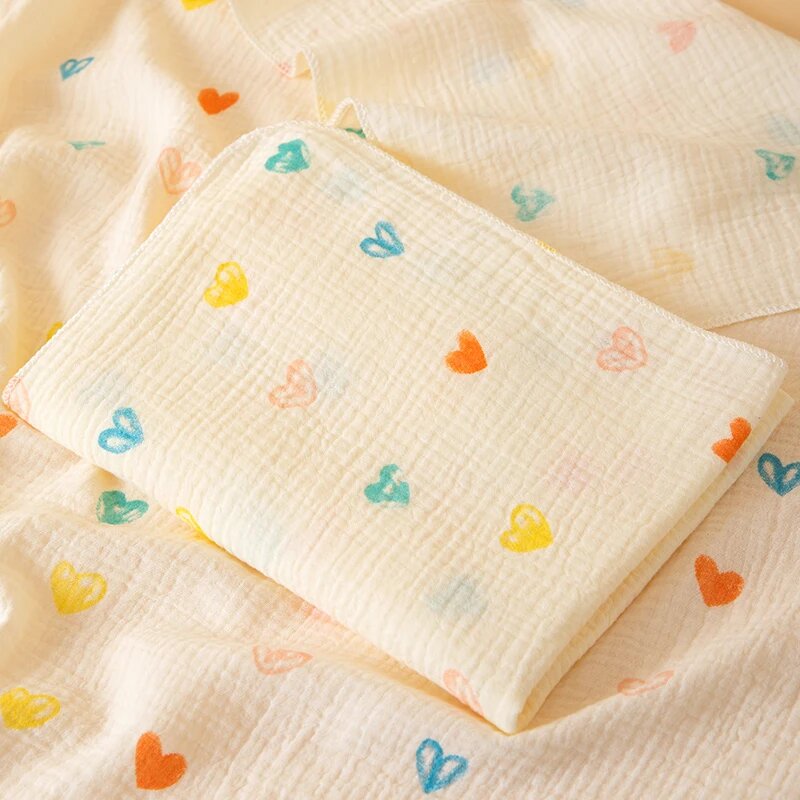 Одеяло-пеленка детское хлопковое 80x80 Colorful Heart