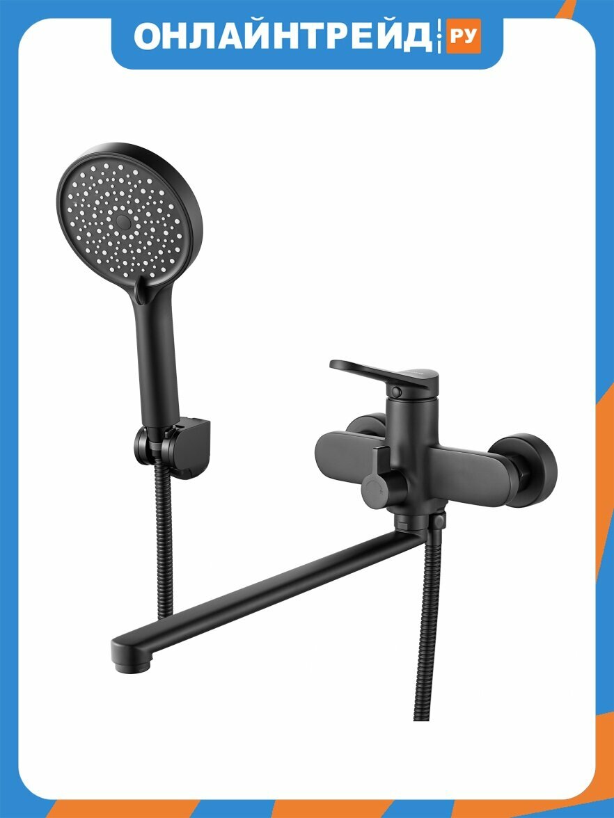 Смеситель для ванны Shevanik S4322H, черный