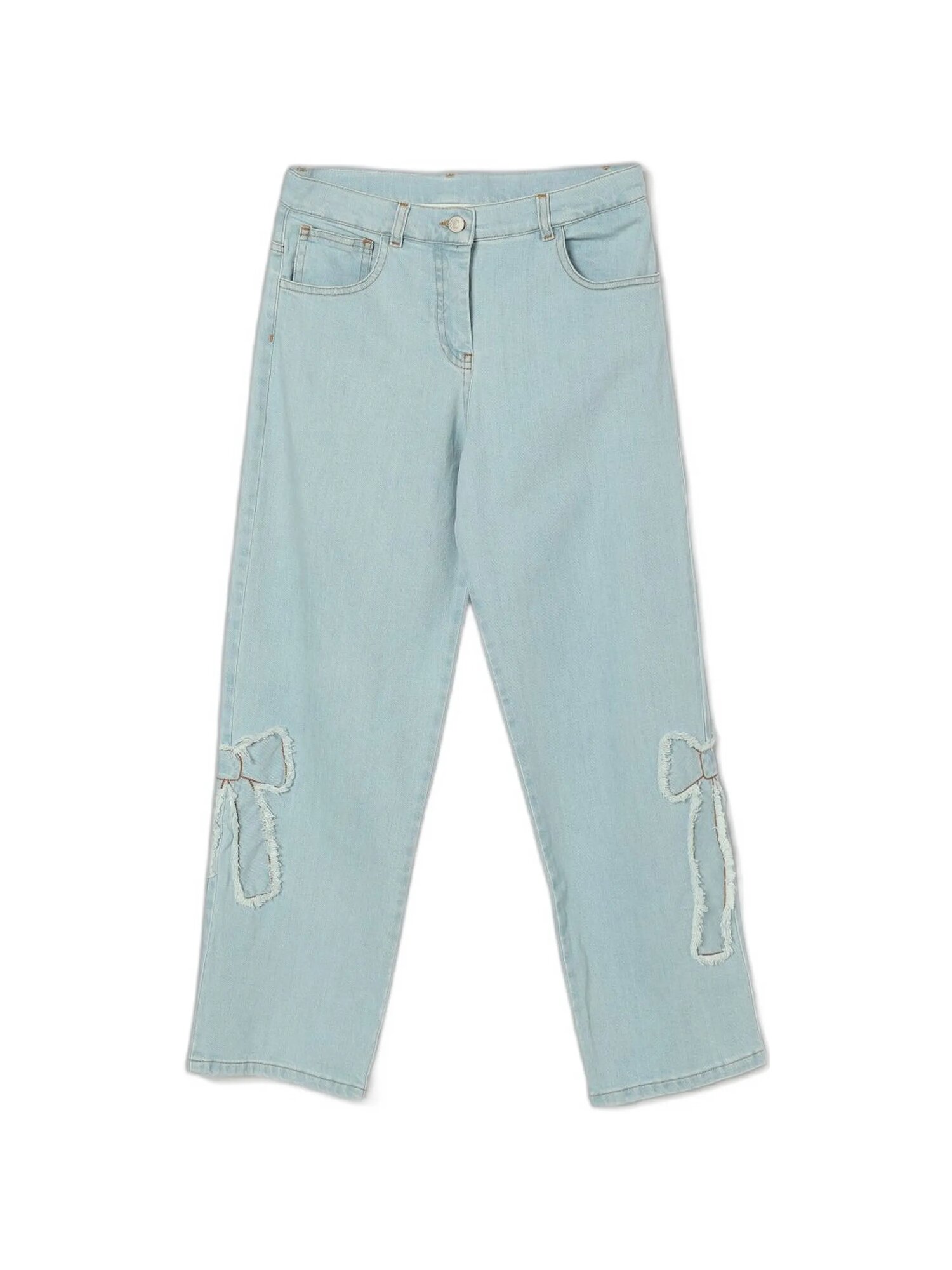 Джинсы Bow-patch straight-leg jeans