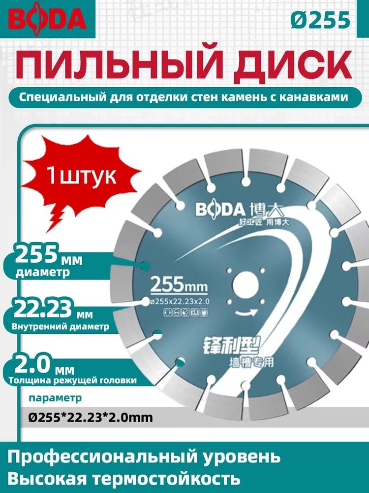 BODA Круг отрезной 255 x 2 x 22.23