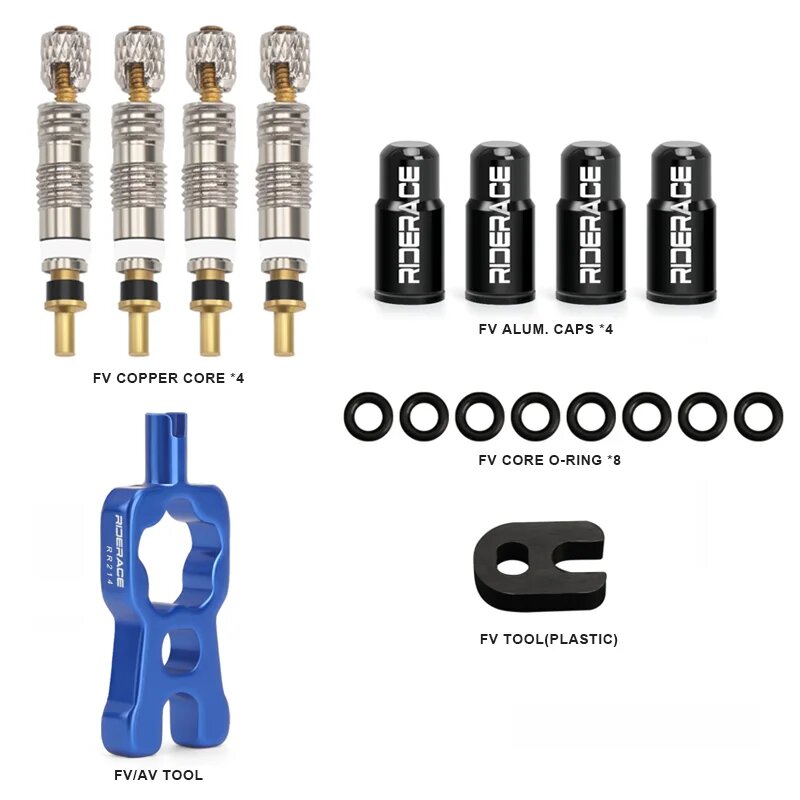 Комплект клапанов Presta Riderace RN2300, Kit 4, Синий