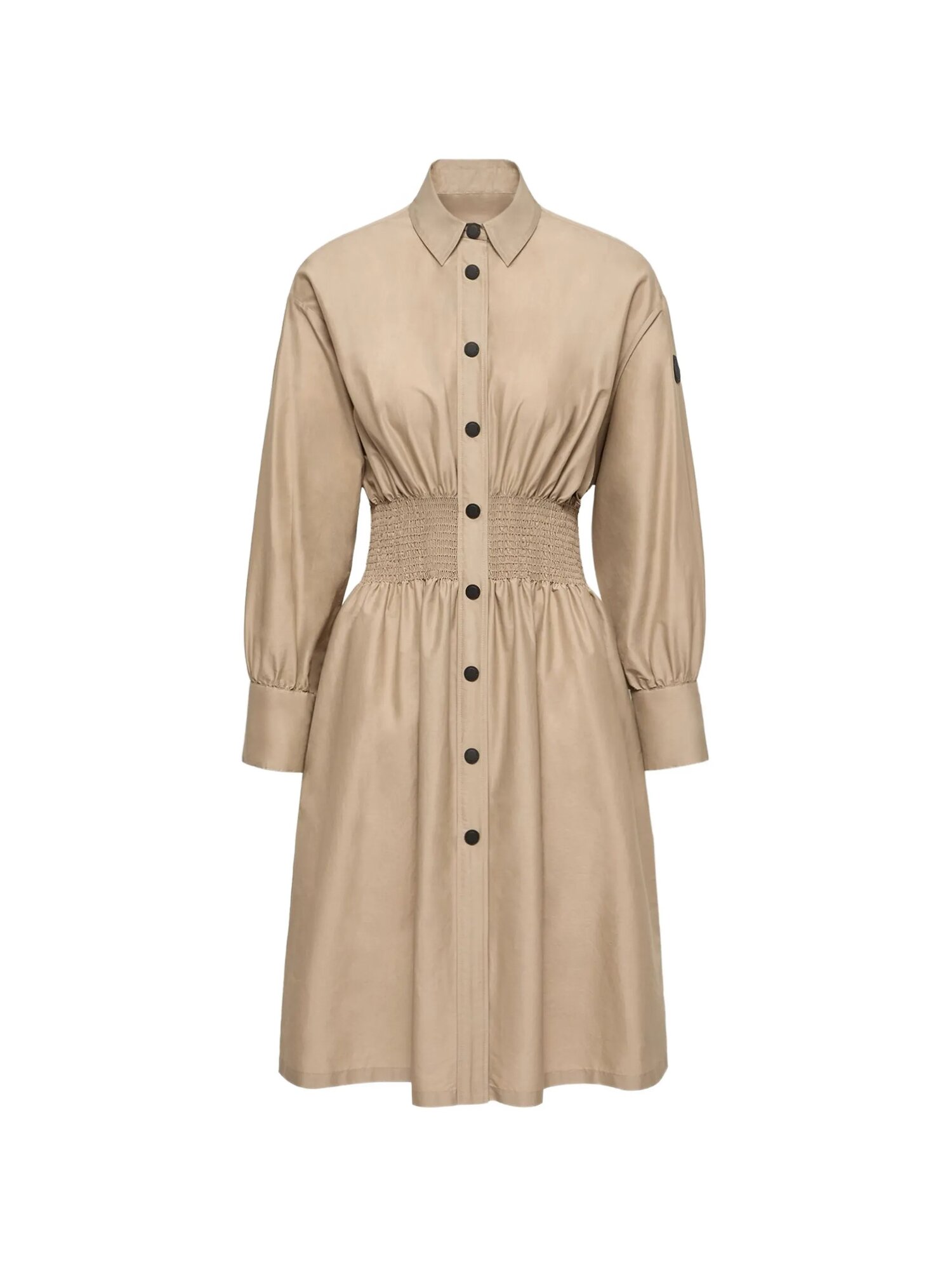 Платье Shirred-waist midi shirt dress