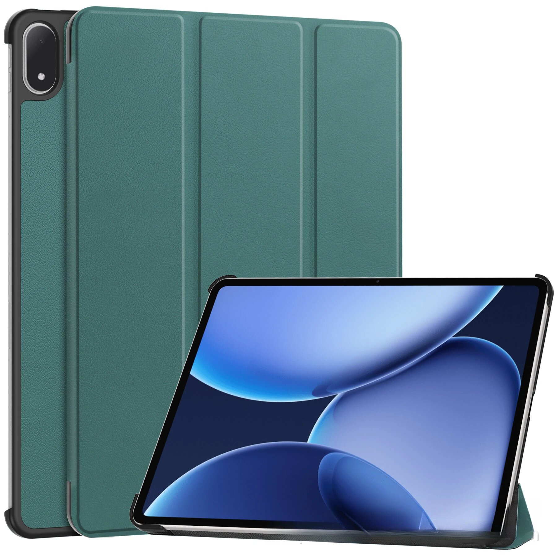 Складной чехол-книжка AEVYVKV для OnePlus Pad 3 13.2", Pad 4 - pro 13.2, Темно-зеленый, Dark Green