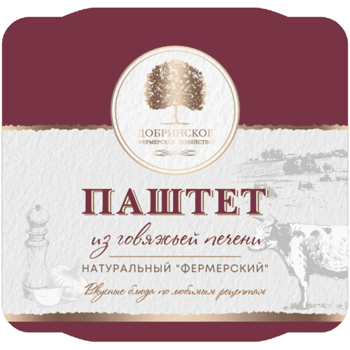 Паштет Добринское Фермерское Хозяйство Фермерский натуральный из говяжьей печени 100 г