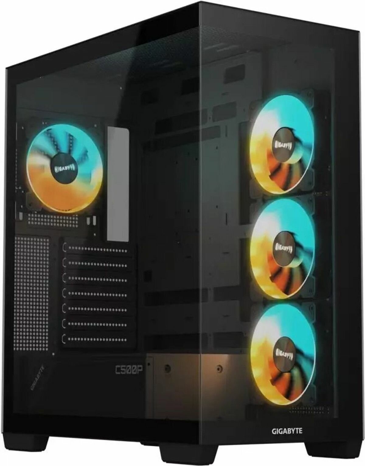 Корпус компьютерный Gigabyte 28300-C500B-1CKR Midi Tower Черный без БП