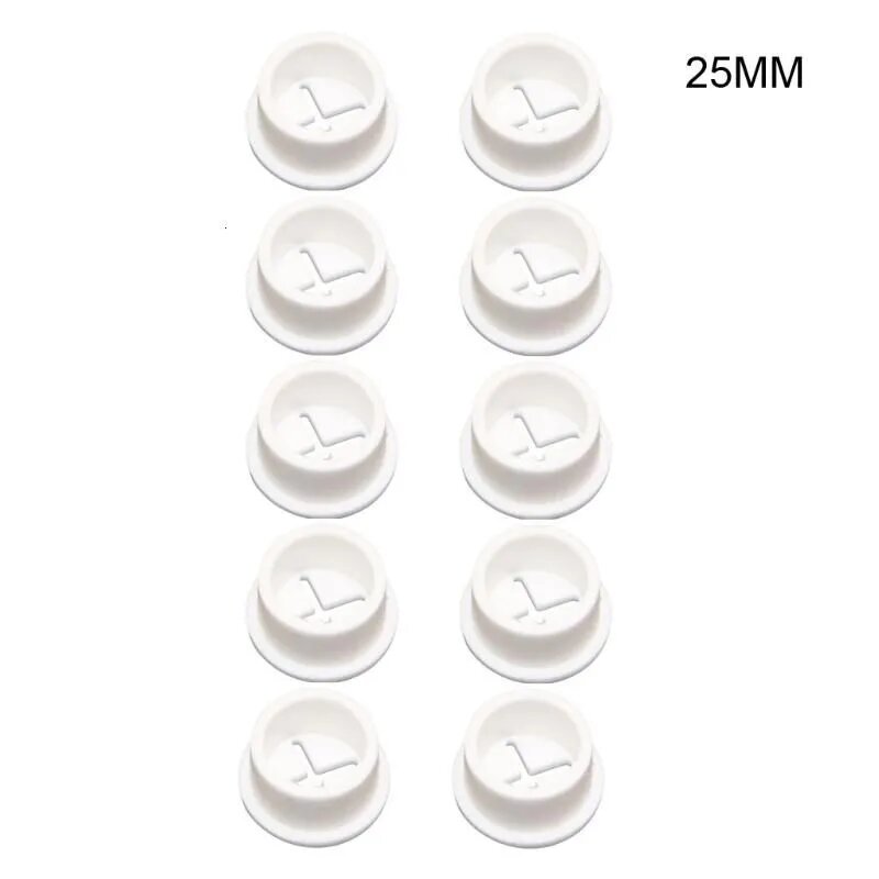 Гибкие резиновые заглушки для стола (10 шт.), Белый - 25mm