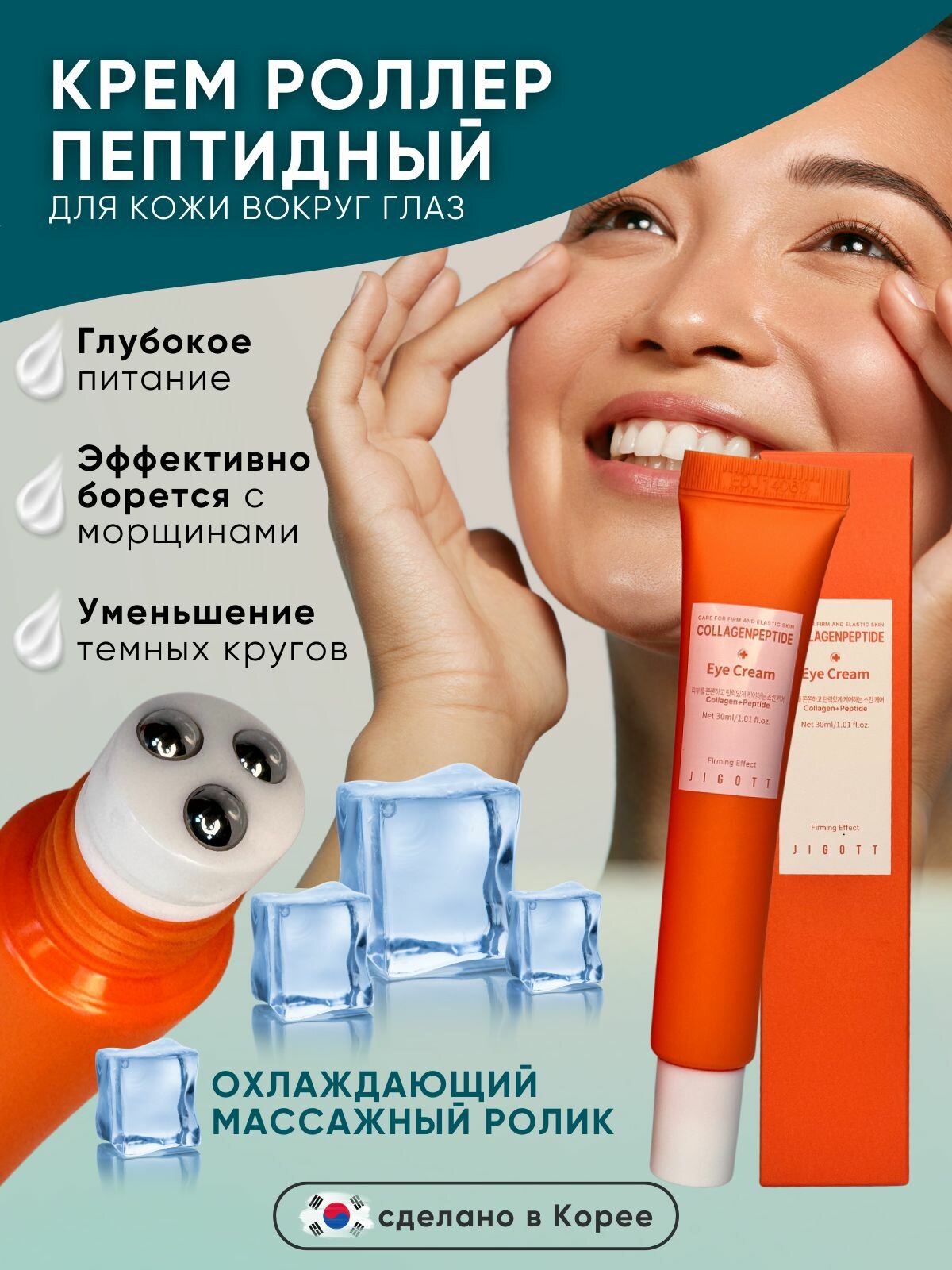 Крем роллер для кожи вокруг глаз