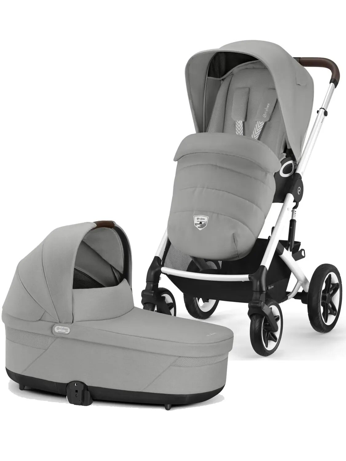 Детская Коляска 2в1 Cybex Talos S Lux SLV Stone Grey, с дождевиком
