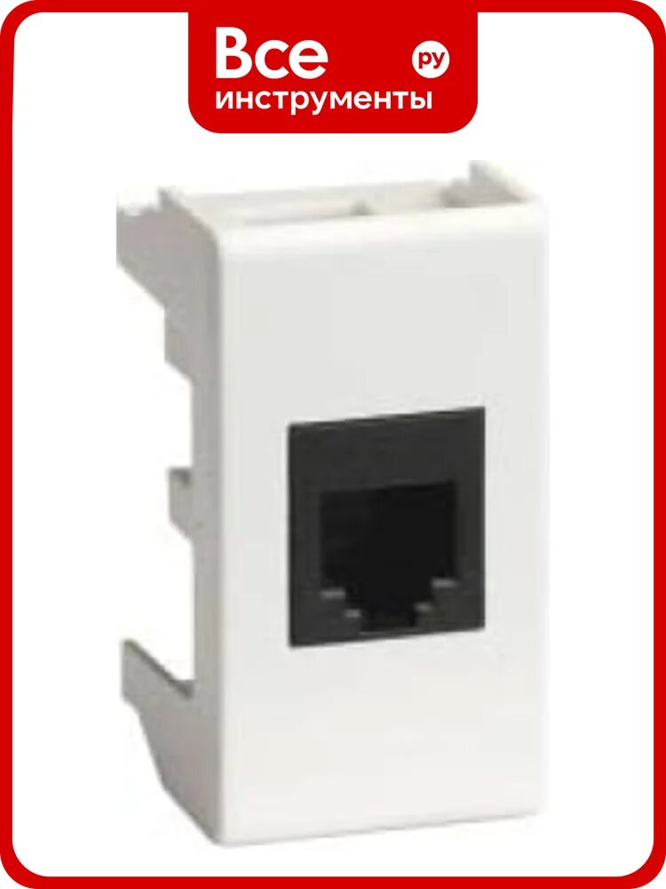 Компьютерная розетка DKC RJ45, кат.5e, экранированная, 8P8C, Viva, белая, 1 модуль,