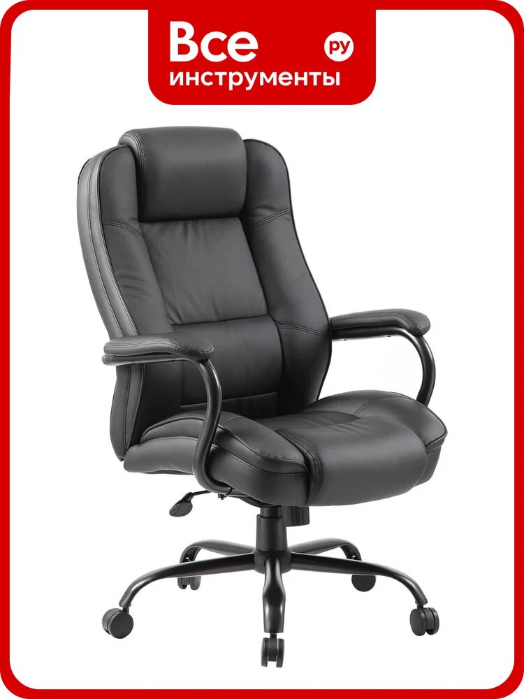 Кресло офисное BRABIX Heavy Duty Hd-002, усиленная конструкция, Нагрузка 200 кг экокожа 531829