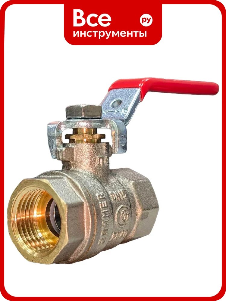 Кран шаровый ROMMER неполнопроходной, ВР/ВР, ручка рычаг RBV-0001-2110315 никелированная латунь