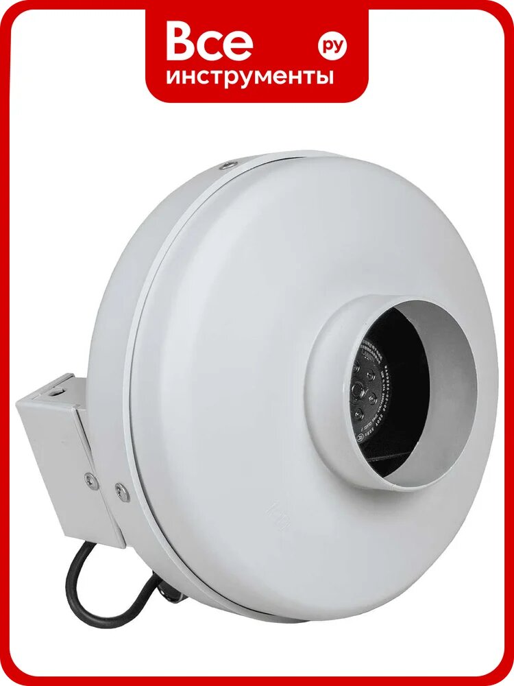 Вентилятор WAER DR 100/1, канальный, круглый, пластиковый, белый