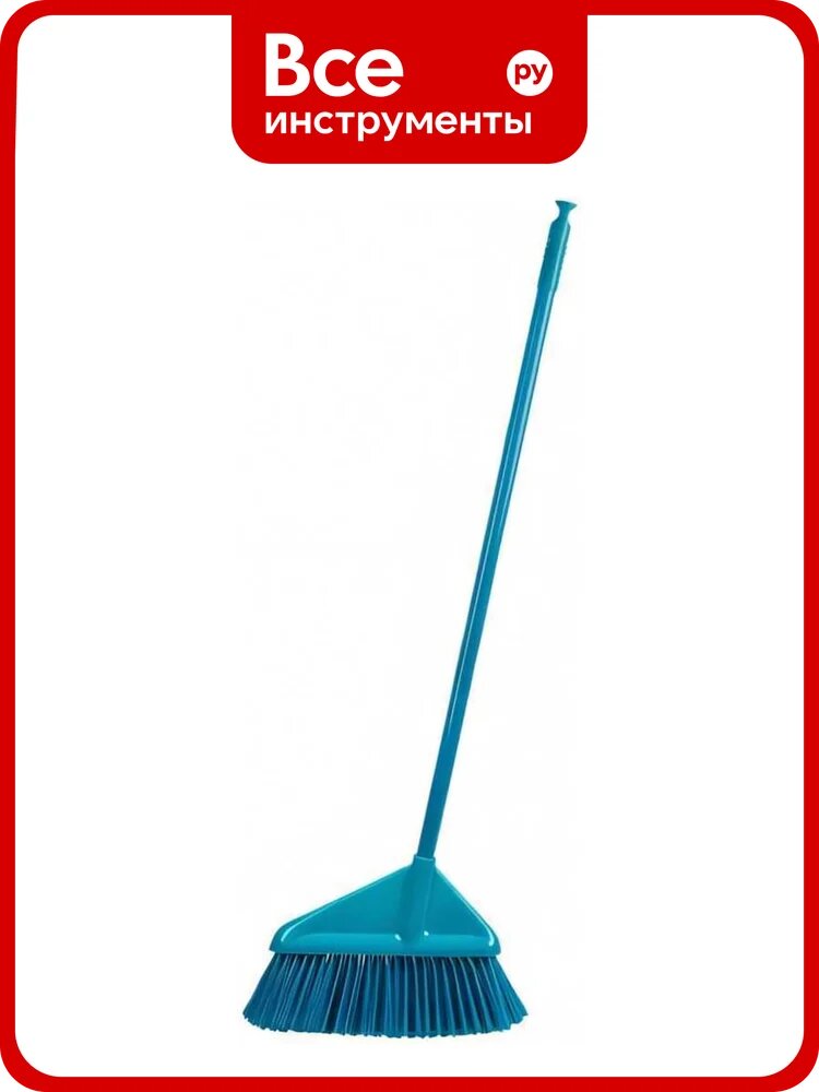 Метла для уборки мусора PERFECTO LINEA Solid голубая 43-205100, легкая