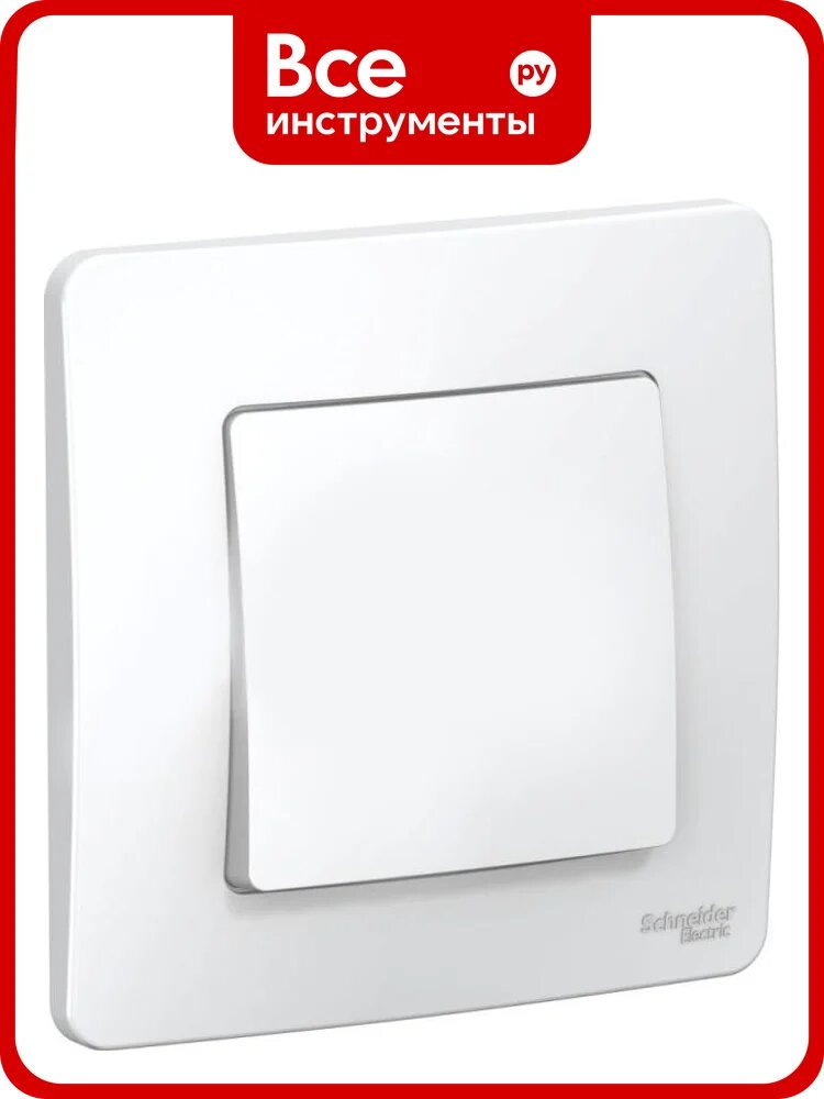 1-клавишный выключатель Systeme Electric (Schneider Electric) BLANCA С/У cх.1, 6А, 250B, белый, сетей