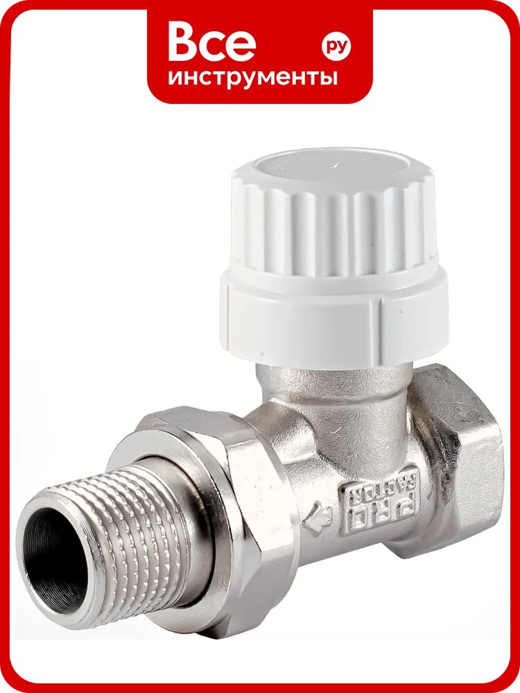 Термостатический клапан радиатора PROFACTOR прямой, с преднастройкой, 1/2 PF RVT 980