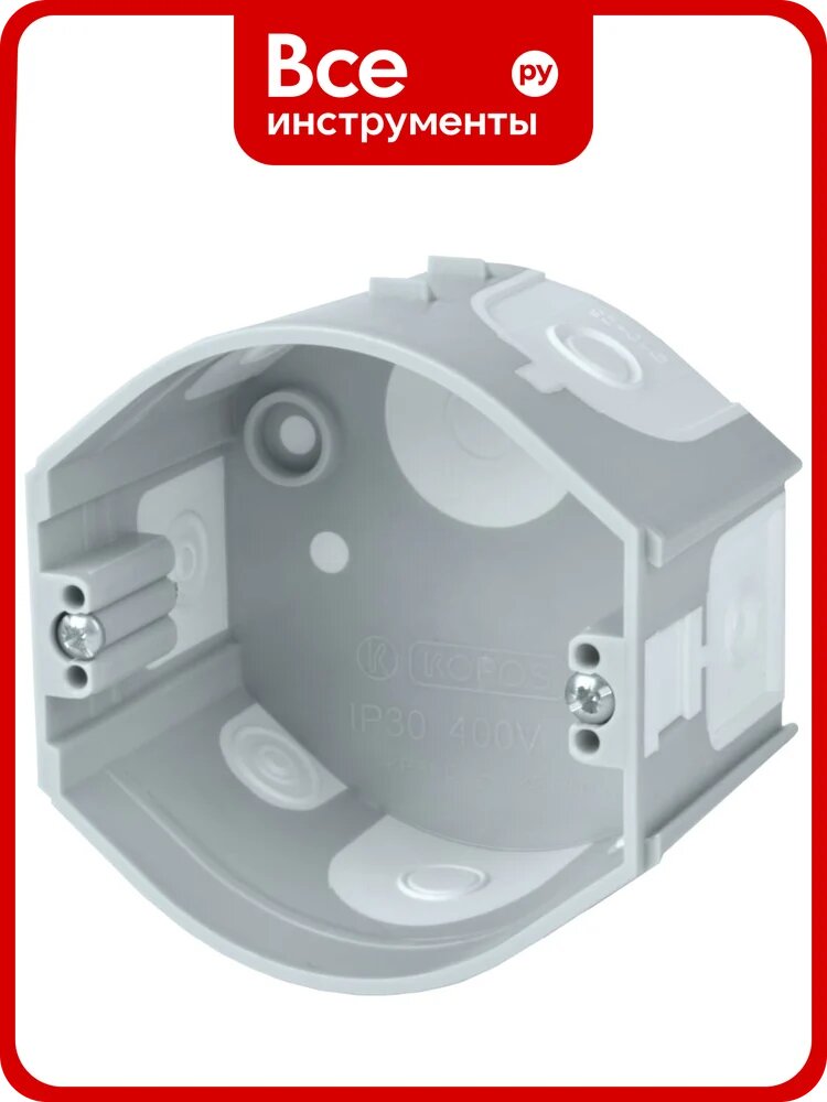 Установочная приборная коробка герметичная KP 68/D Electro 73x45 IP30, из поливинилхлорида, скрытая проводка