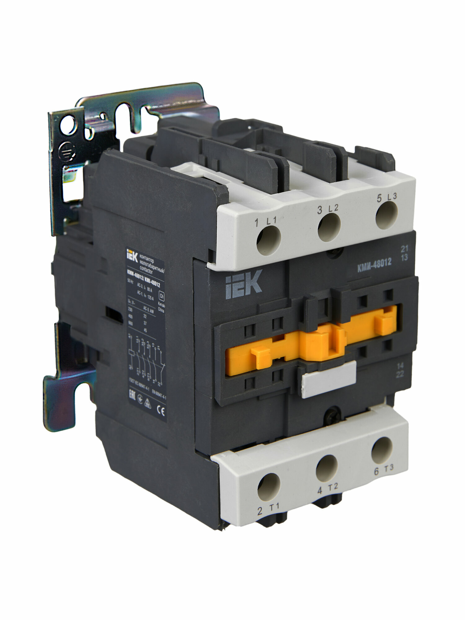Контактор малогабаритный переменного тока КМИ-48012 80А 230В/АС3 1NO;1NC IEK