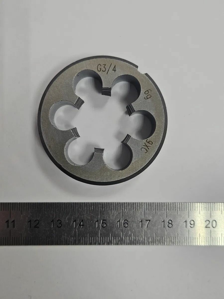 Плашка G 3/4 (BSP) трубная цилиндрическая правая 9ХС