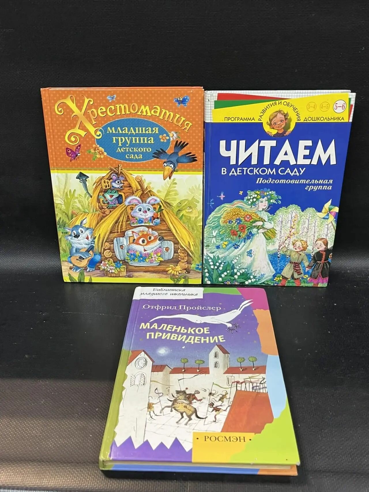Хрестоматия. Младшая группа детского сада. Читаем в детском саду. Подготовительная группа. Маленькое привидение. Комплект из 3-х книг