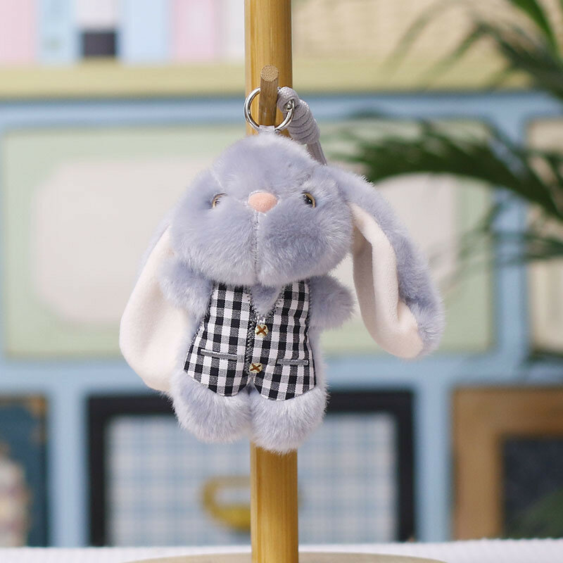 Плюшевый брелок кролик cute bunny, серый