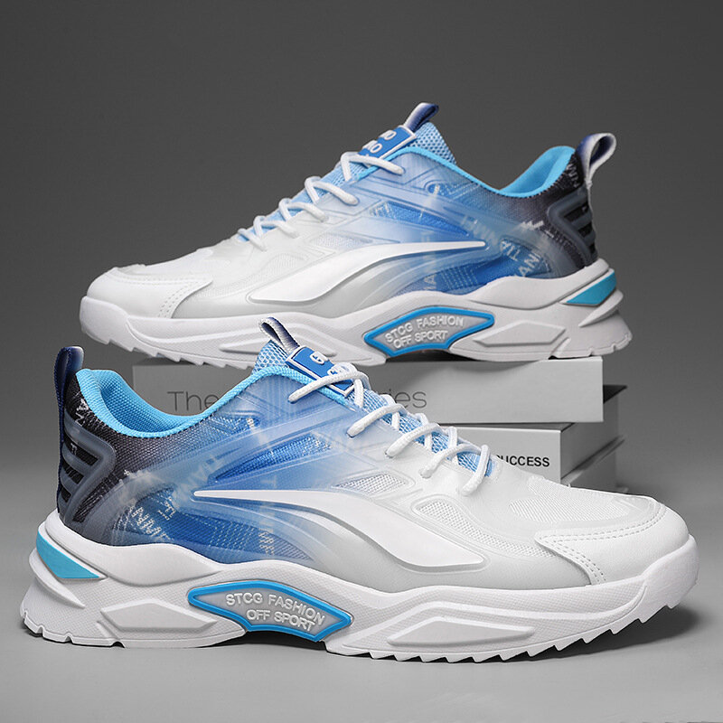 JYL Туфли Лофер мужские Лето Ходьба Легкость Кожа/6601 white blue
