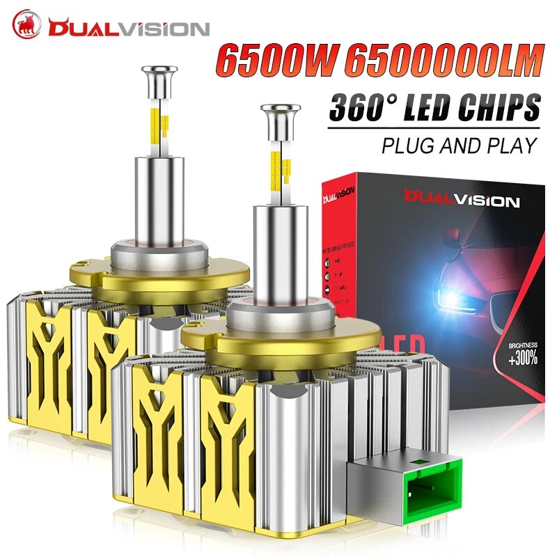 2 шт. светодиодные лампы 360 LED D1S D3S D4S D2S Canbus 360 CSP, сверхъяркие, D5S D8S D1R D4R D3S