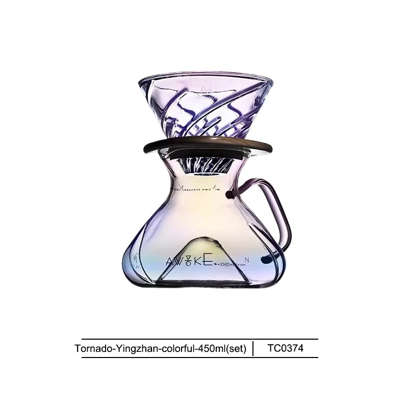 MUVNA Tornado Barista стеклянный кофейный сервер 450 мл Colorful Set