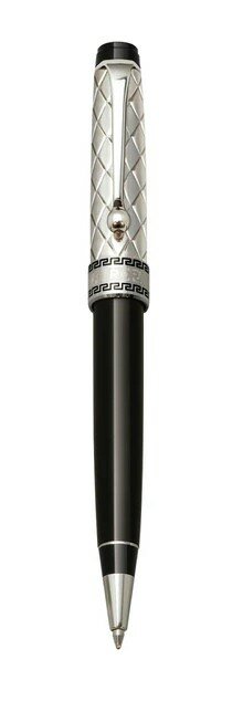 Шариковая ручка Aurora Optima Riflessi Sterling Silver Cap Black Barrel, в подарочной коробке G31-CN