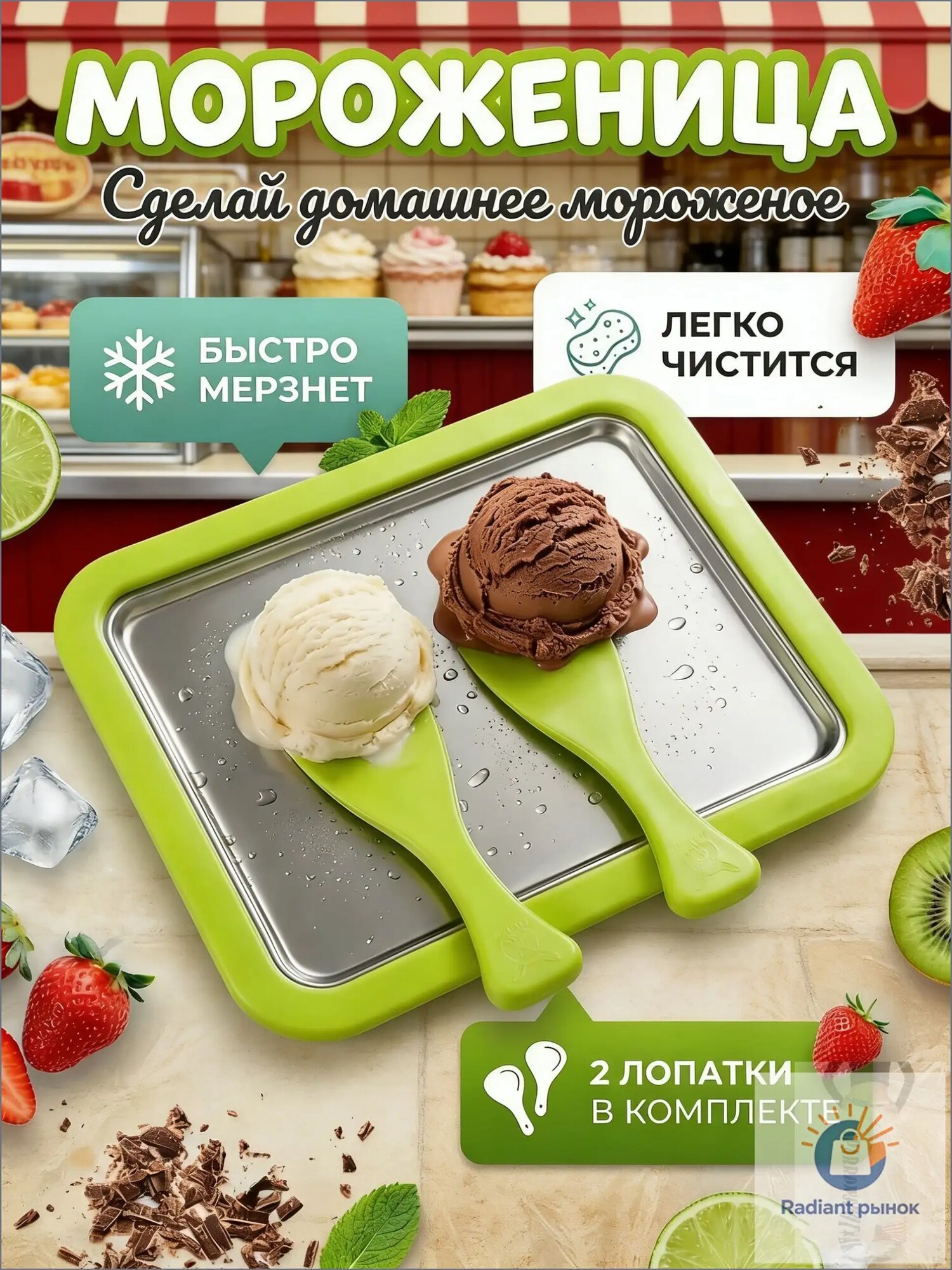 Мороженица механическая, 2 яч, 3 предм.