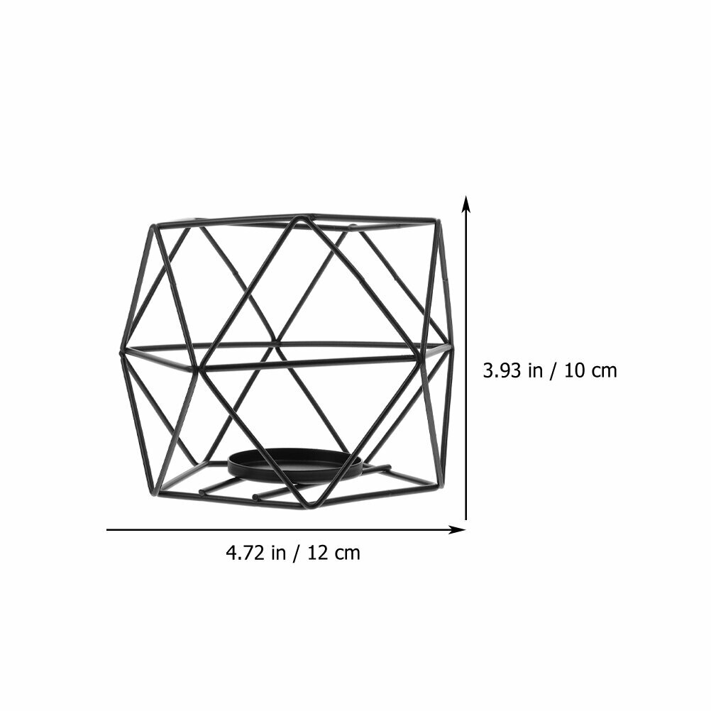 Держатель Свечи Для Тea Light 2 Шт Черный Размер 12X12X10CM Идеально Для Украшения Праздников И Интерьера Дома