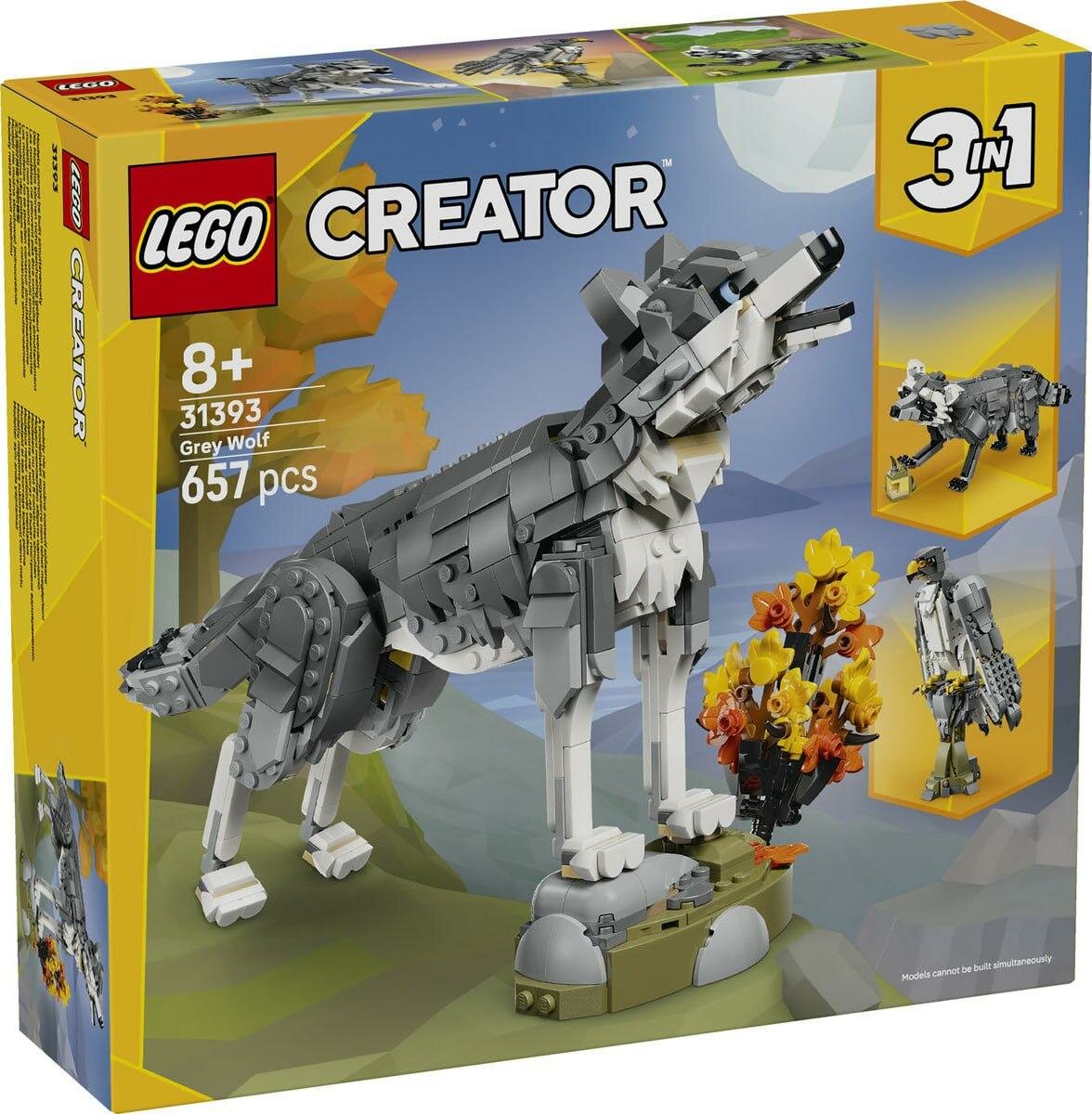 Конструктор LEGO Creator Лесные животные: Серый волк 31393, 657 деталей, от 8 лет