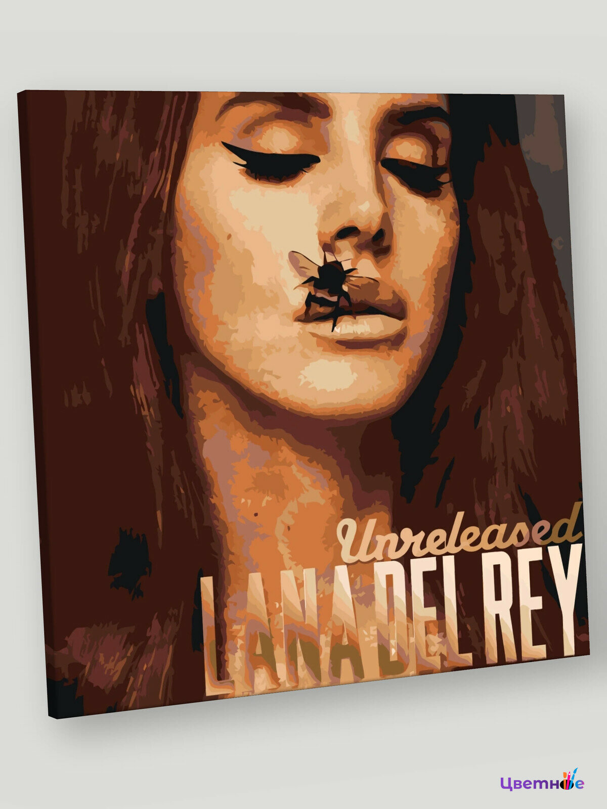 Картина по номерам на холсте с подрамником "Lana Del Rey Лана Дель Рей: обложка" Раскраска 40x40 см, Музыкант