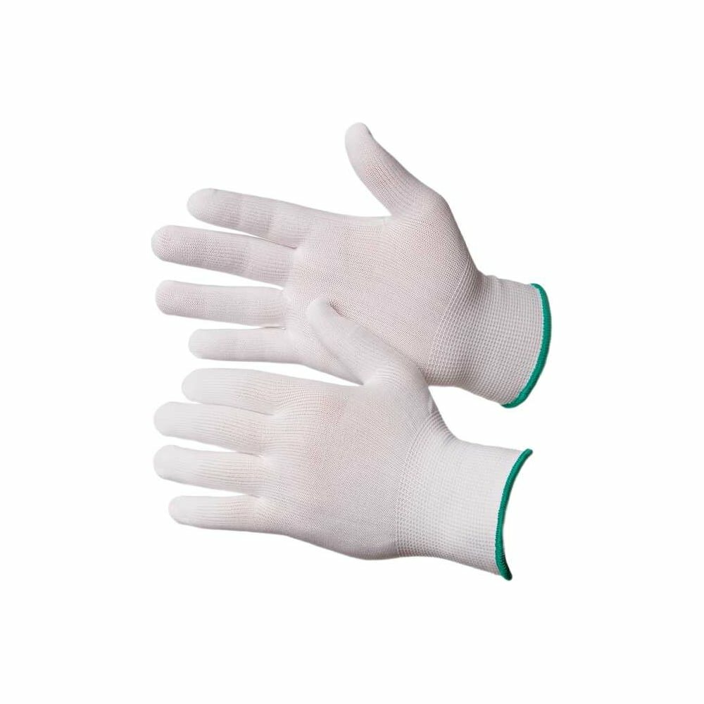 Перчатки нейлоновые Gward Touch белого цвета без покрытия р. М 12 пар NP1001 NP1001white/M12