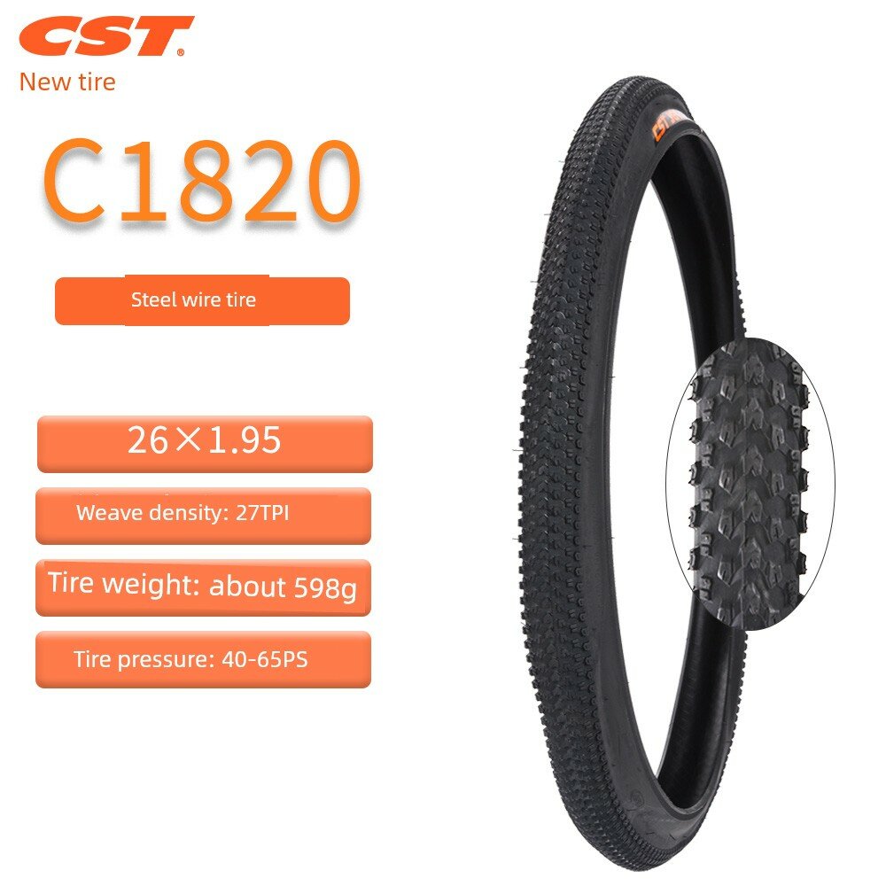 Zhengxin C1820 26x1.95 дюймовая горная велосипедная шина с металлическим кордом износостойкая прочная для городского