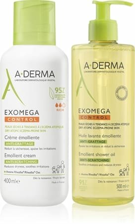 Набор средств для душа a-derma exomega control для сухой и атопичной кожи, для женщин, 1 шт