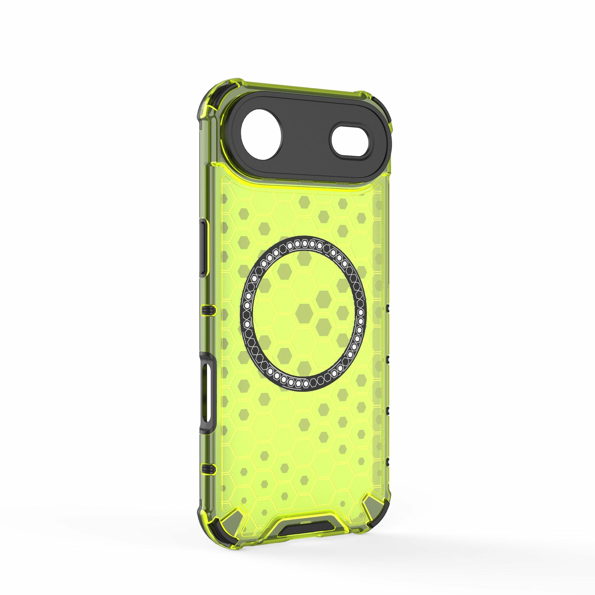 Прозрачный чехол Honeycomb Magnetic Case для iPhone Air желтый