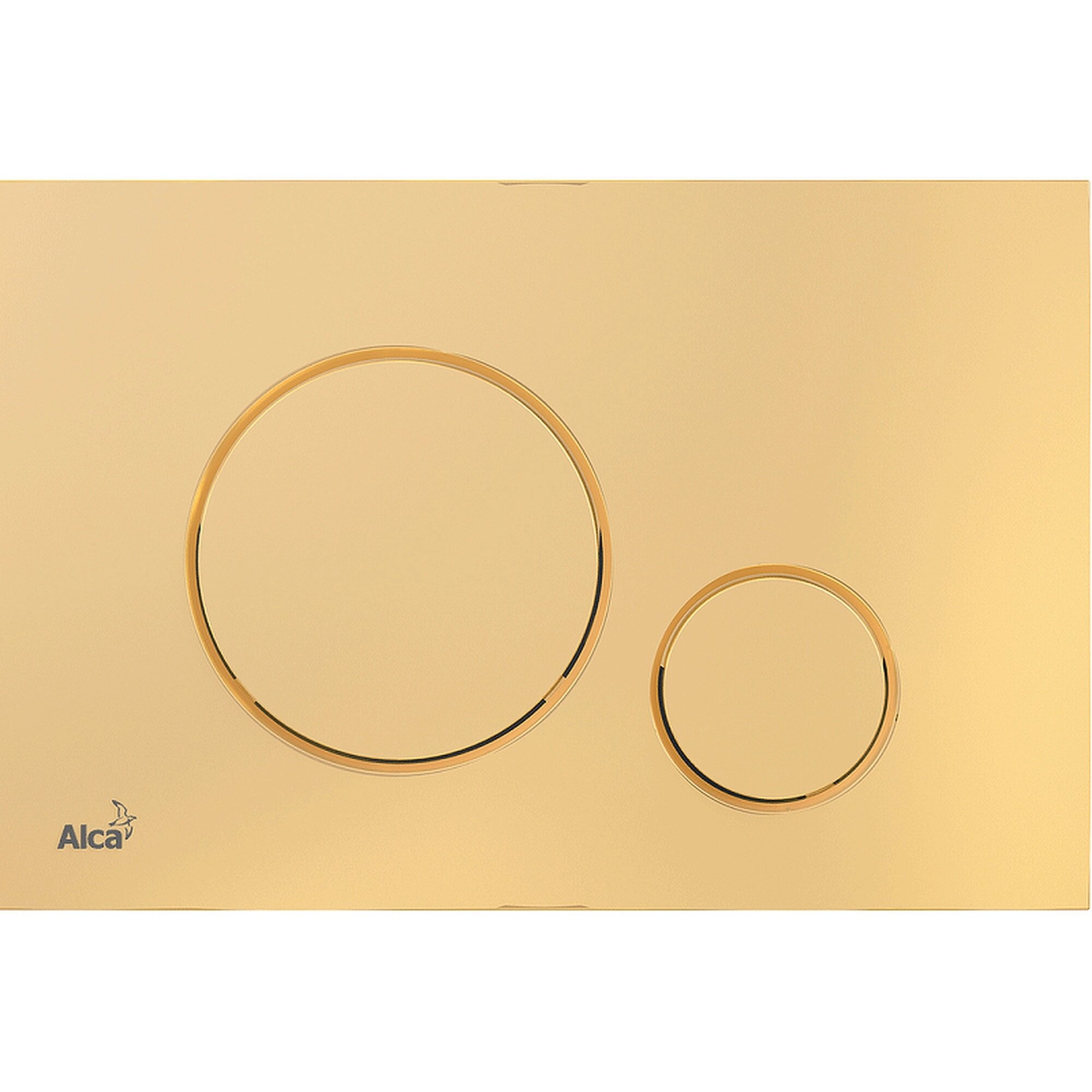 Кнопка смыва AlcaPlast Thin M675 для инсталляции, пластиковая, золотая