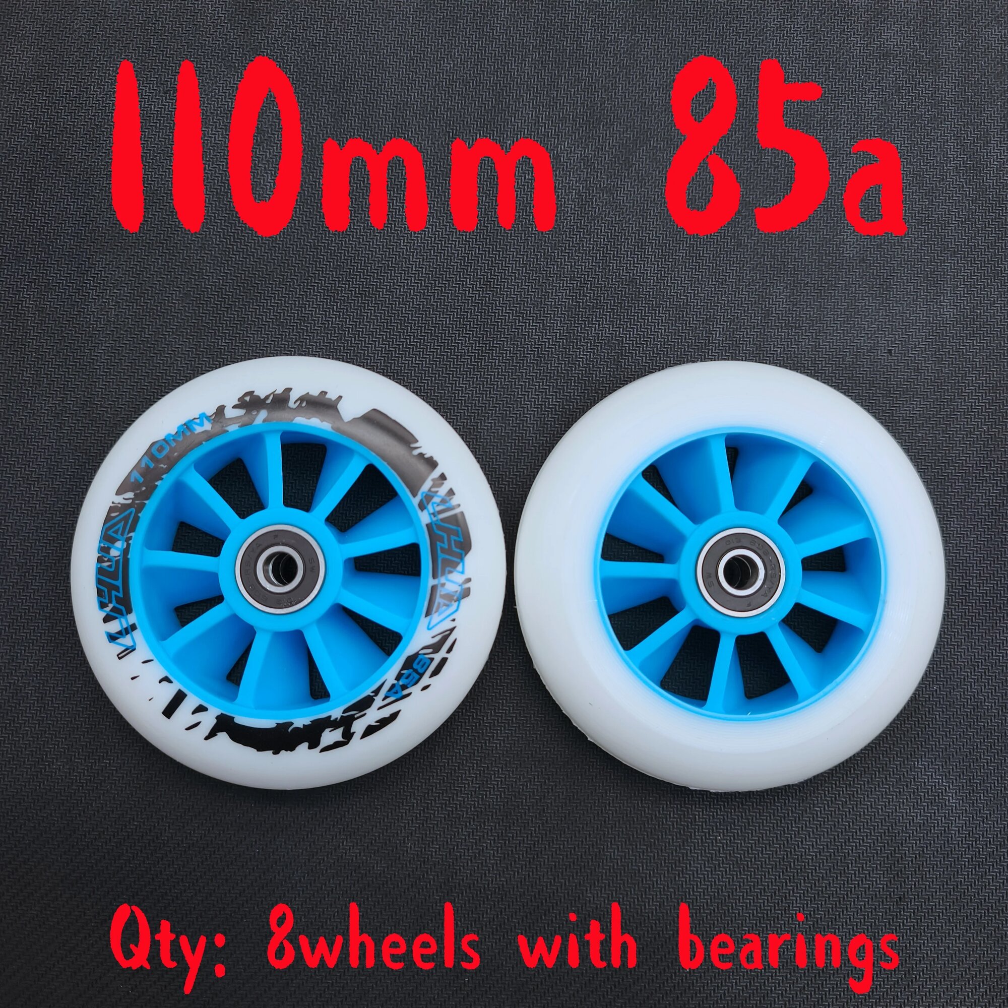 Колеса для роликовых коньков MCgala Speed Wheel 90/100/110 мм 85A белые