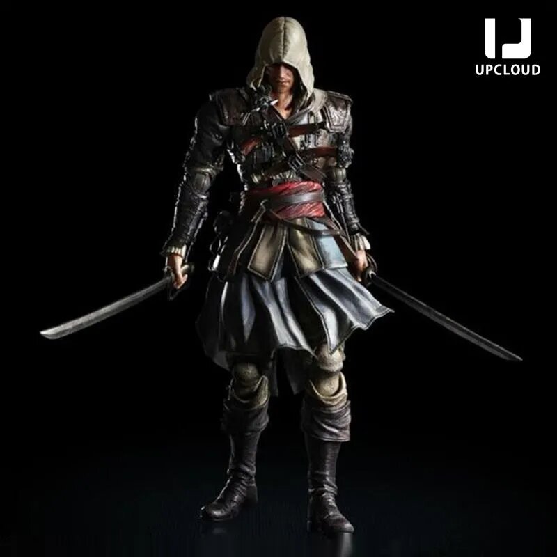 Статуэтка/фигурка ассасин creed 4/UPCLOUD+эдвард кенуэй коллекционная фигурка,26cm