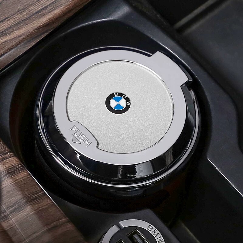 Автомобильная пепельница BMW с крышкой, белый, подходит для BMW серии 3/5/7/1/X3/X7/i3 - многофункциональный аксессуар