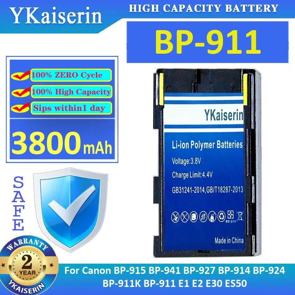 Аккумуляторы для камер Canon BP-915 BP-941 BP-927 BP-914