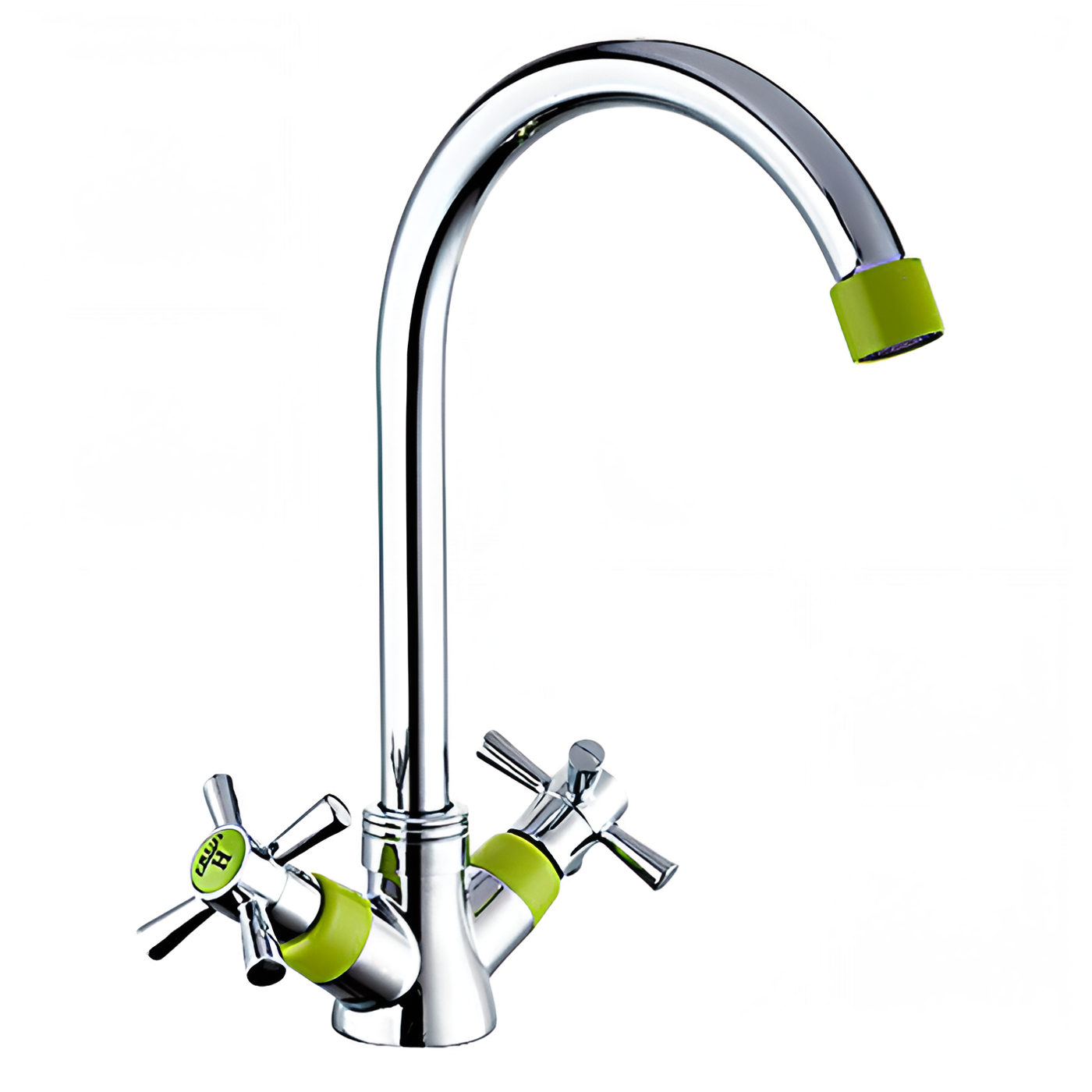 Смеситель для кухни Frud, R49118-6, 1/2 кер, кран-букса, зеленый