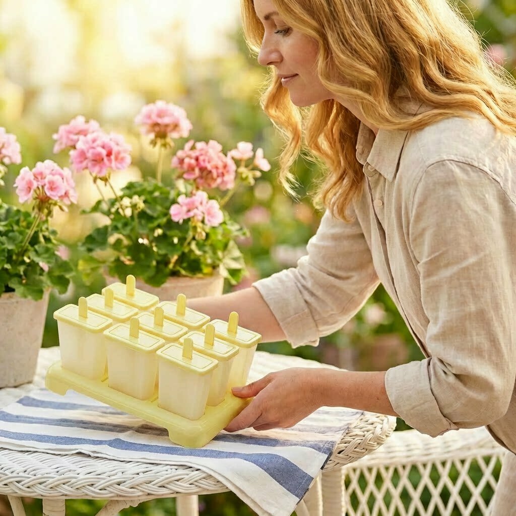 Форма для мороженого 9 ячеек, домашняя летняя DIY форма для леденцов и кубиков льда, цвет бежевый
