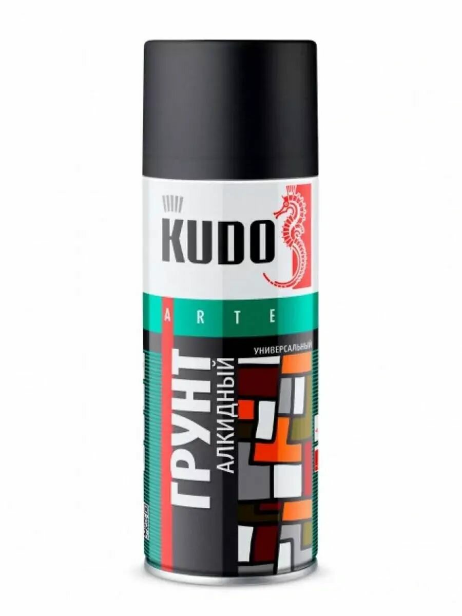 Грунт алкидный универсальный (черный) KUDO KU-2003, аэрозоль
