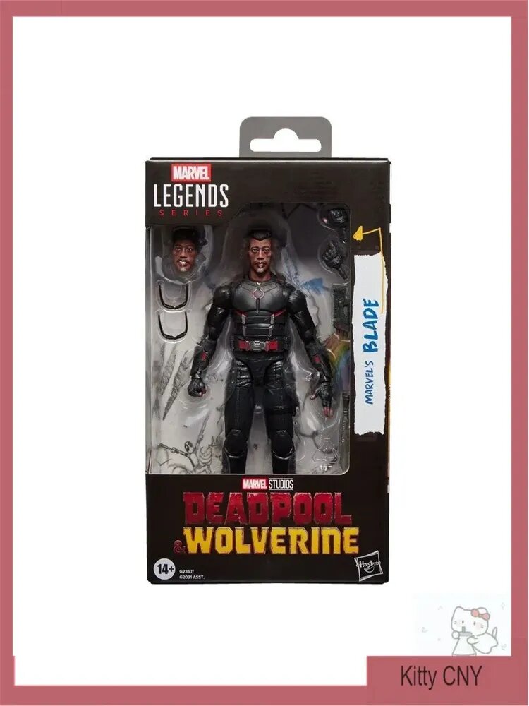 Фигурки Hasbro Marvel Legends Deadpool&Wolverine Series Action Figures Marvel's Blade-16cm; Марвел фигурки