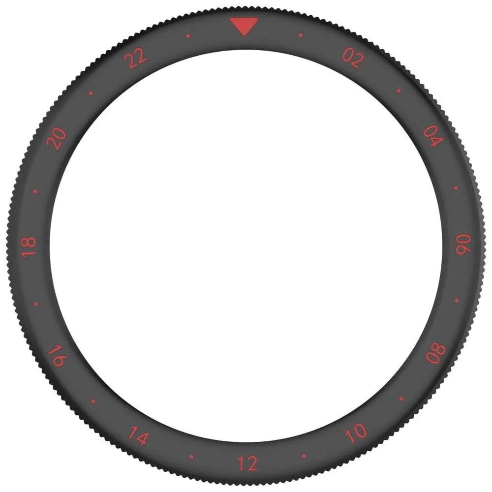 Универсальный безель Xiaomi Watch S4 / S3 из нержавеющей стали -черный и красный с двумя часовыми поясами