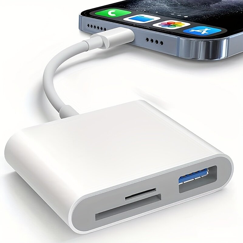 USB-C кардридер для SD-карт с USB 3.0, встроенный двойной разъем, 3 слота, для iPhone