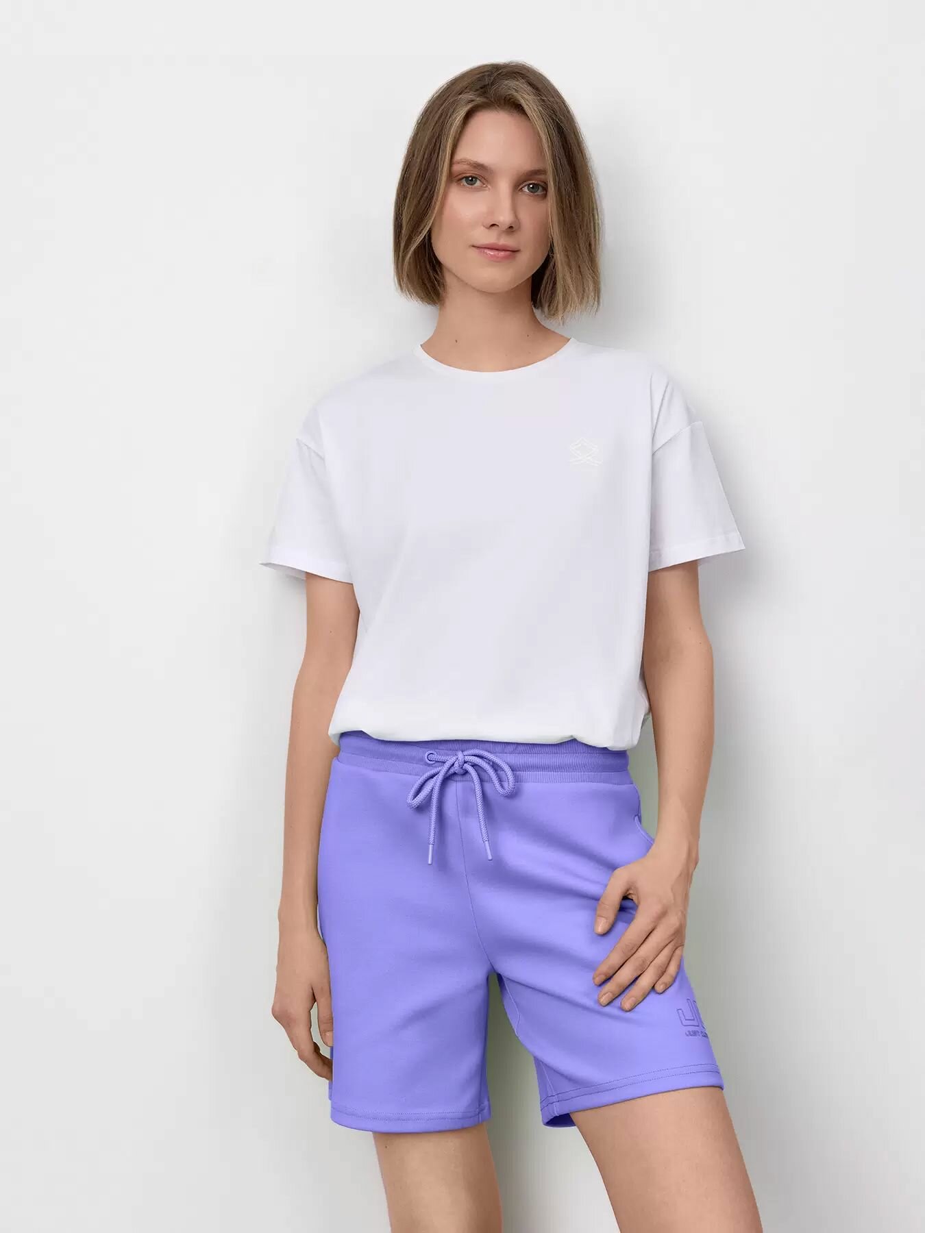 Шорты JUST CLOTHES Осень-зима 2025, размер S, фиолетовый — фото 1